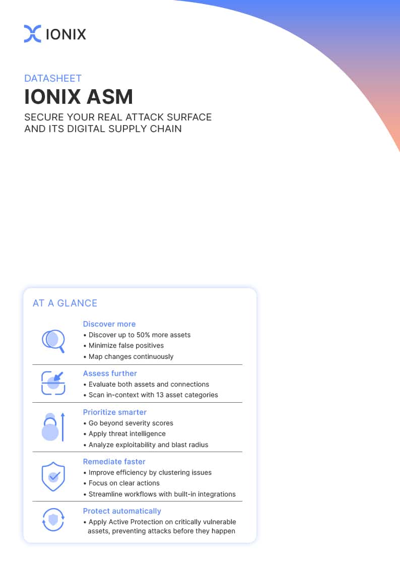 Ionix Attack Surface Management Datasheet
